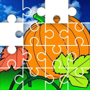 Blue Sky Pumpkin Jigsaw Puzzle - JigZone.com