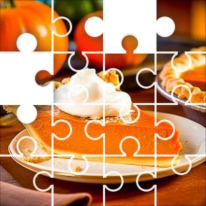 Pumpkin Pie Slice 6 Piece Classic Jigsaw Puzzle - JigZone.com