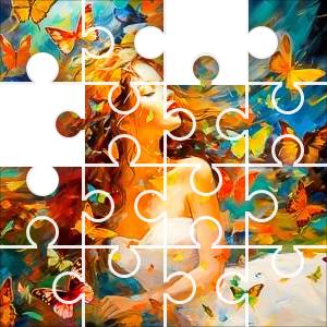 Woman and Butterflies Jigsaw Puzzle - JigZone.com